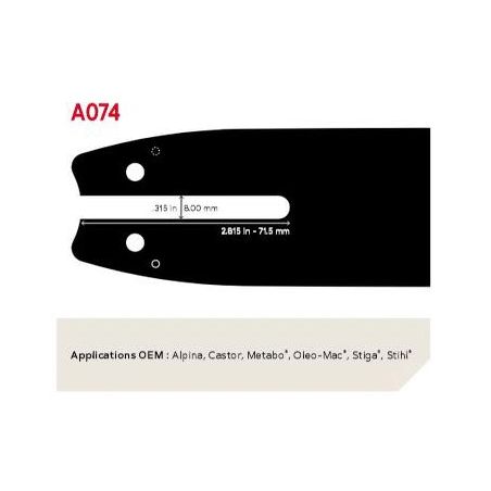 Guide pour tronçonneuse Guide Chaîne Tronçonneuse 183PXLBA074 Guide: 4