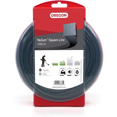 Fil débroussailleuse Fil débroussailleuse Carré Nylium Noir ø2.4mm/60m