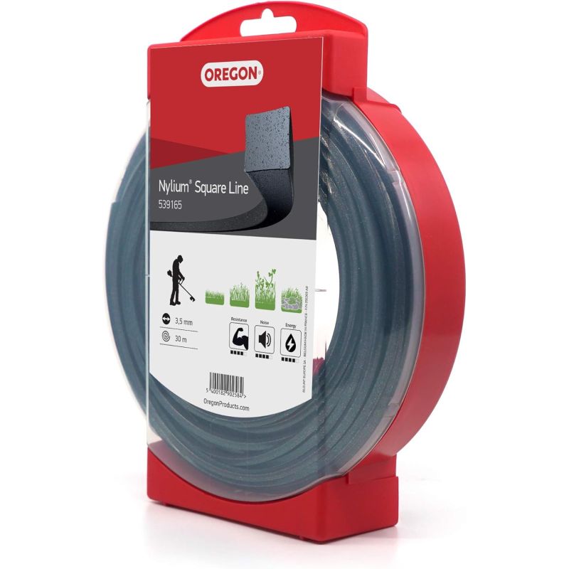 Línea desbrozadora Cuadrada Nylium Negro ø 3.5mm/30m Oregon 539165