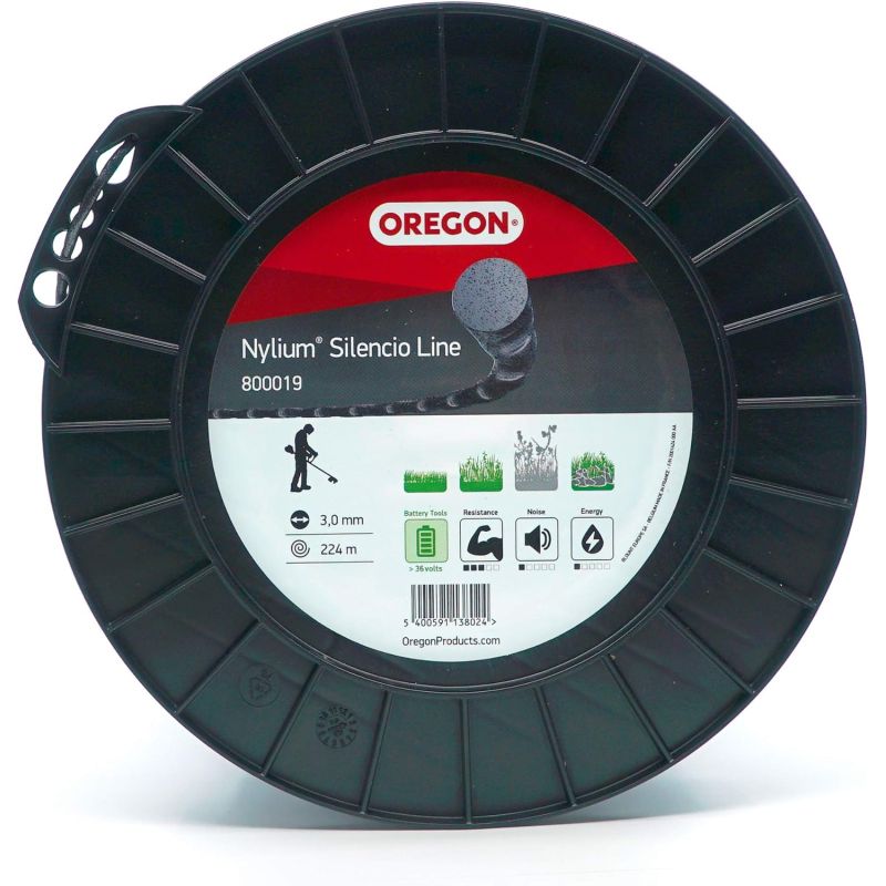 Fil débroussailleuse Rond Torsade Nylium Silencio Noir ø3.0mm/224m ...