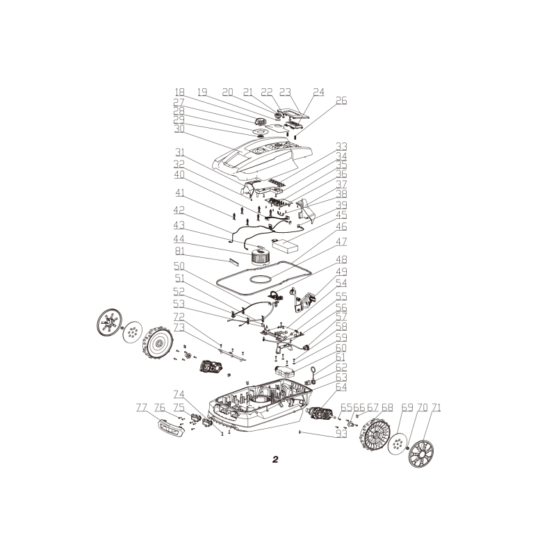 Bouton Robot tondeuse CLASSIC 500, Robot tondeuse CLASSIC 500B